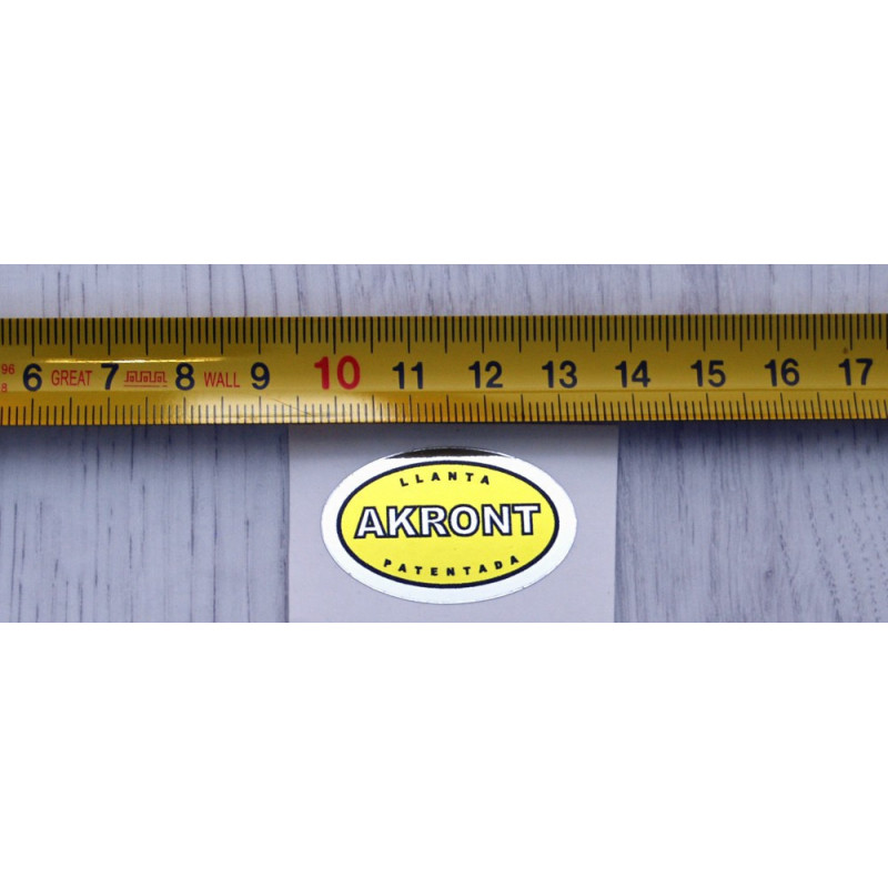 Akront yellow sticker.