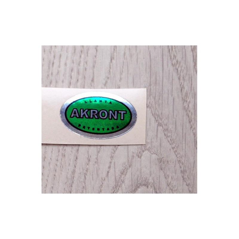 Akront green sticker.
