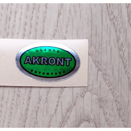 Akront green sticker.