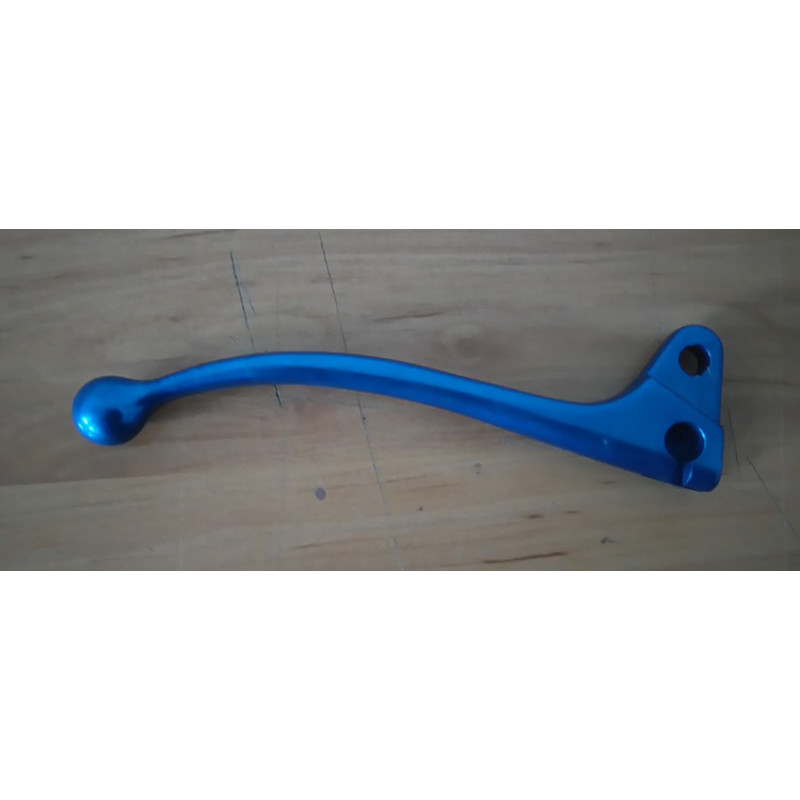 Maneta tipo Amal aluminio anodizado azul izquierda.